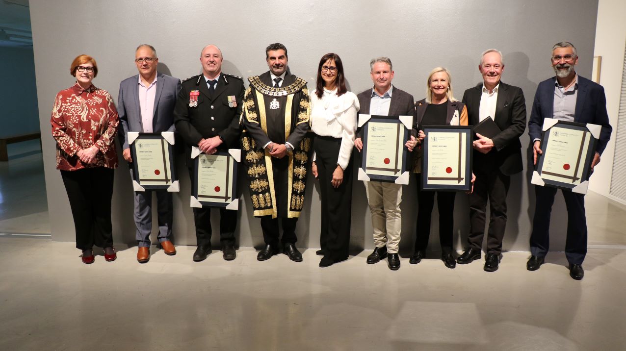 Campbelltown mayor brings out keys to the city for trio